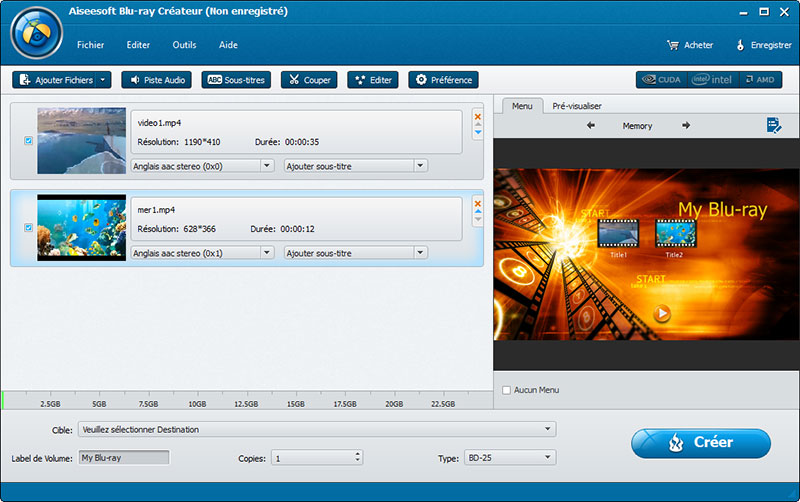 Merci d'avoir installé Aiseesoft Blu-ray Créateur