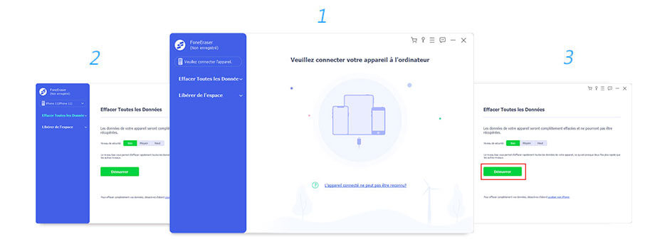 FoneEraser - Supprimer ou effacer les données iPhone/iPad/iPod